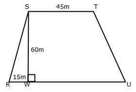Quadrilateral RSTU shown above is a site plan for a parking lot in...